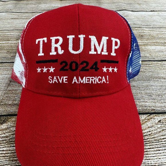 Trump | Accessories | Trump 224 Save America Red Mesh Snapback Hat Usa ...
